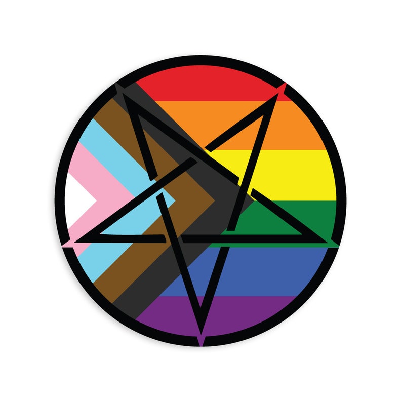 Inverted Pentagram Progress Pride Flag POC Trans LGBTQ Flag - Etsy Ireland