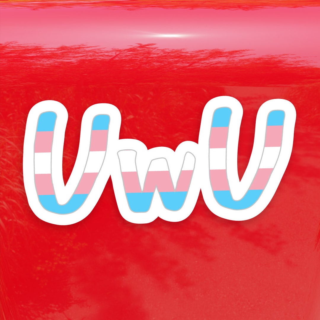 Uwu Transgender Pride Flag - Vibrant Color Vinyl Decal Sticker - Etsy