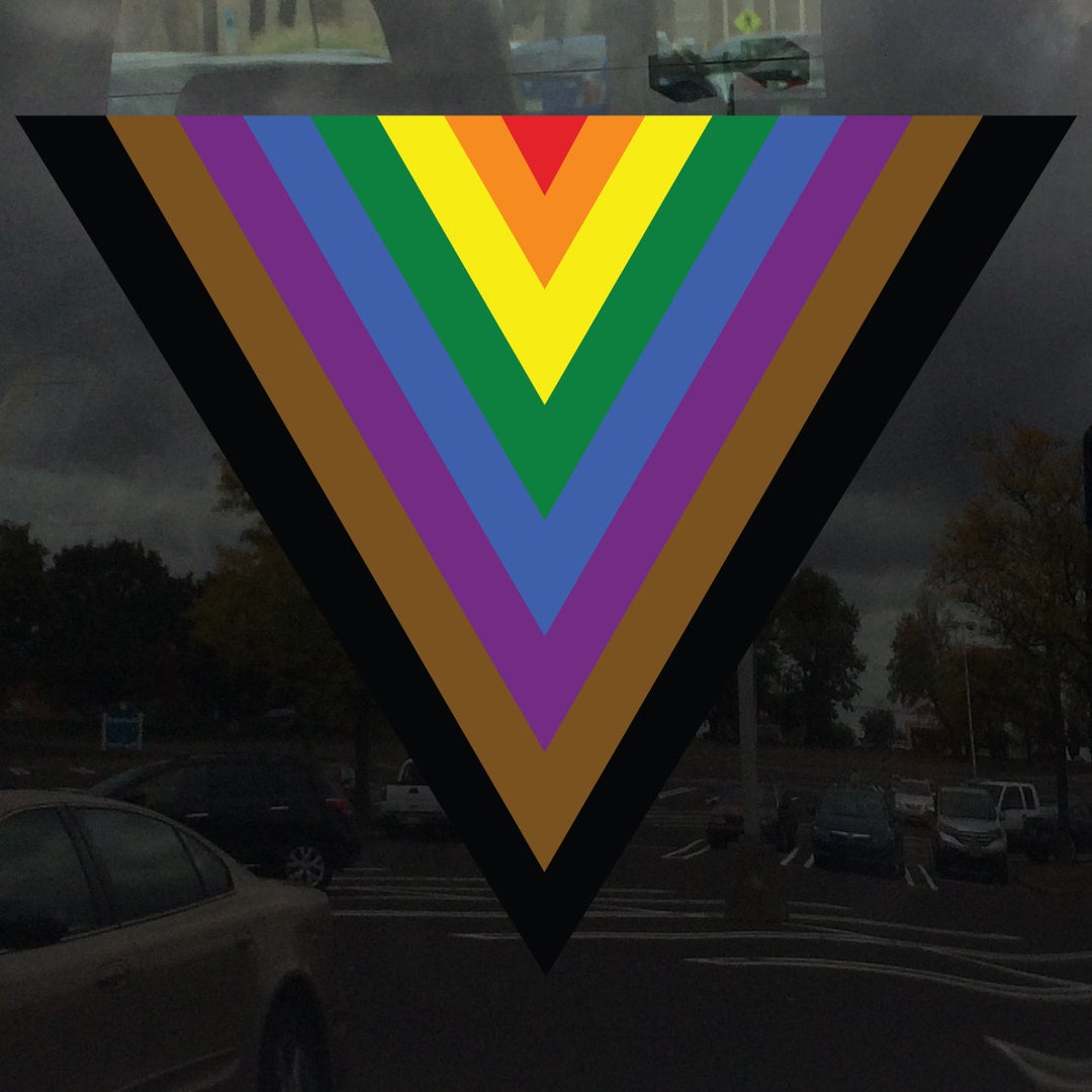 LGBTQIA POC Pride Flag Triangle Progress LGBTQ - Vibrant Color Static ...