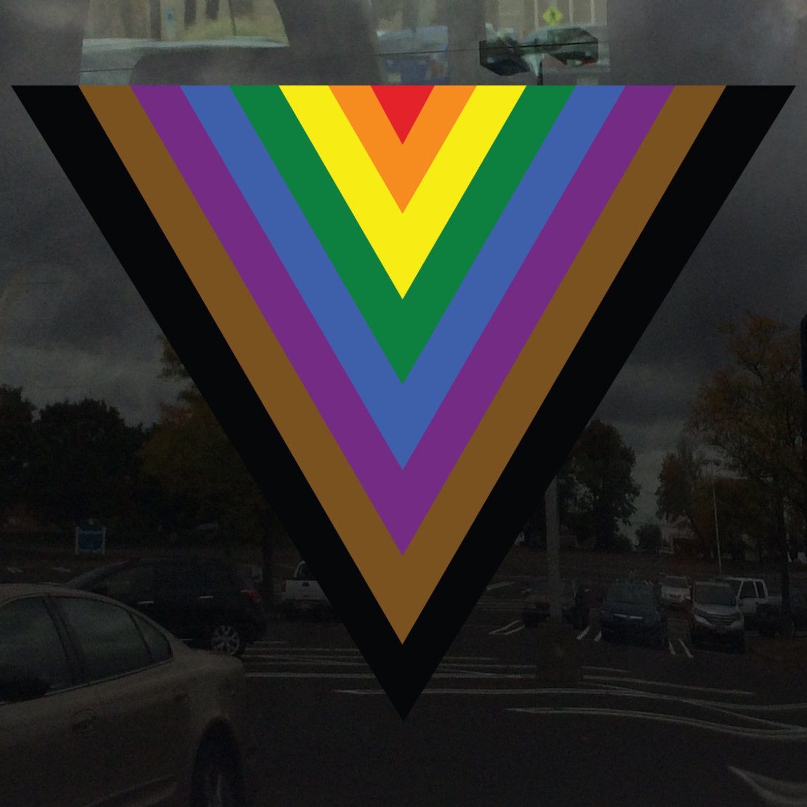 LGBTQIA POC Pride Flag Triangle Progress LGBTQ Vibrant Color - Etsy
