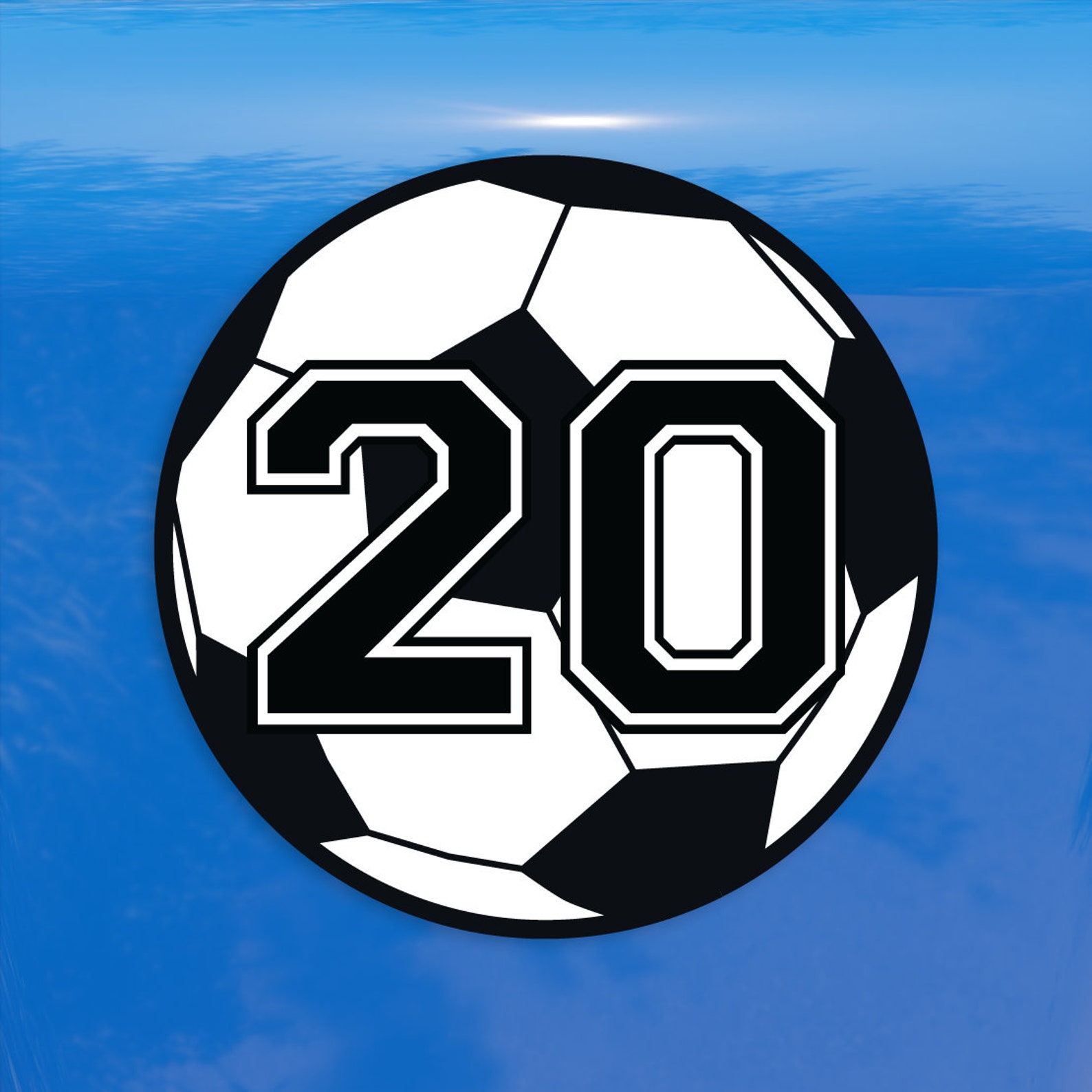 Custom Jersey Number Soccer Ball Team Logo Vibrant Color - Etsy