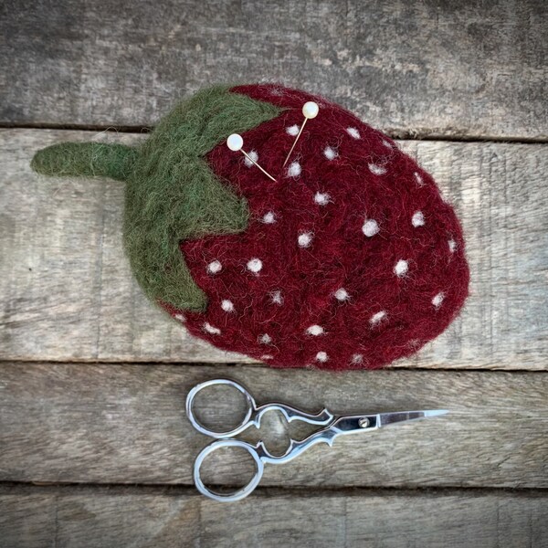 Strawberry Pincushion - Etsy