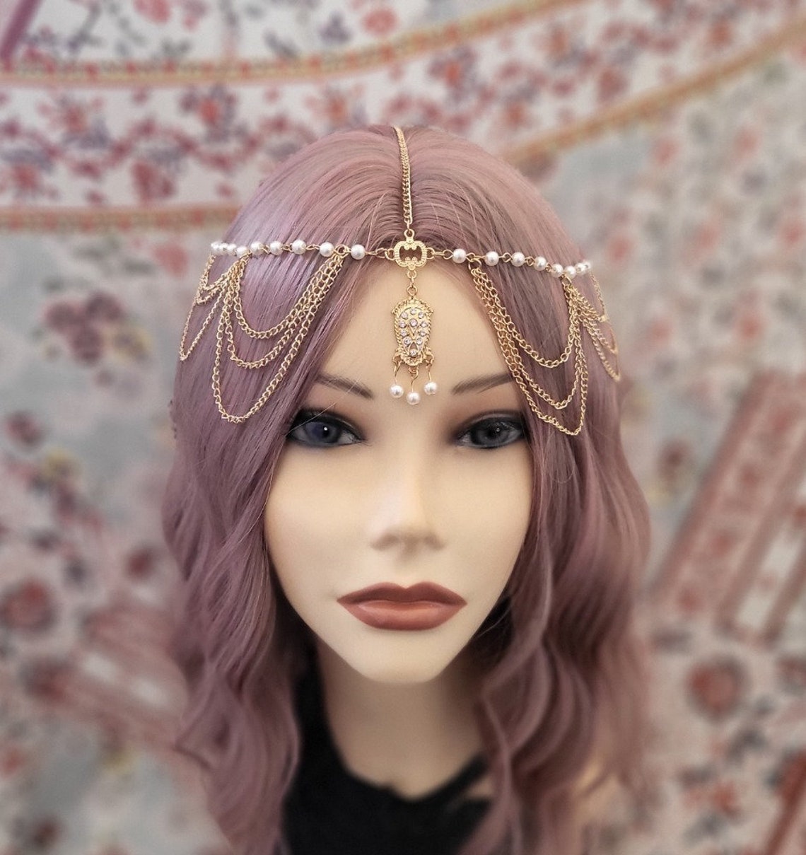 Gold Pearl Motif Tassel Chain Drape 1920's Style Inspired - Etsy