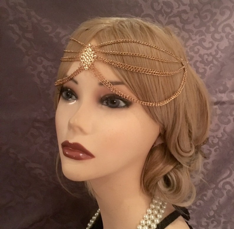 20's Style GOLD DIAMOND 1920's Boho Indian Princess Drapes Gatsby ...
