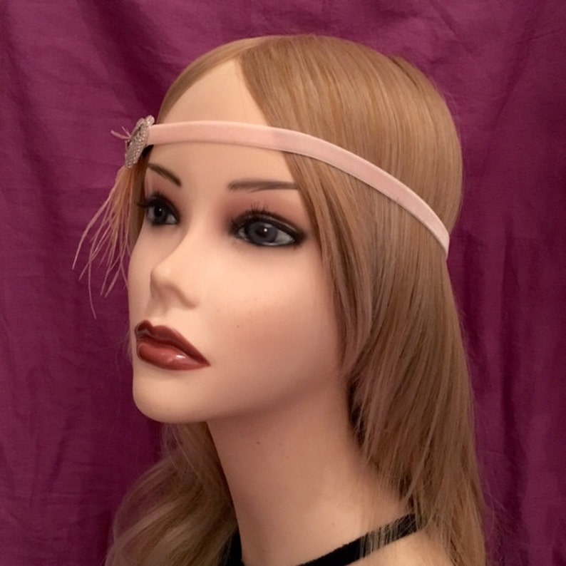 1920's Velvet Light Pink Peach Leaf Design Flapper | Etsy