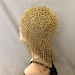 1920s Style FULLY Beaded Gold Fringe FLAPPER Head Cap Skull Headpiece ...