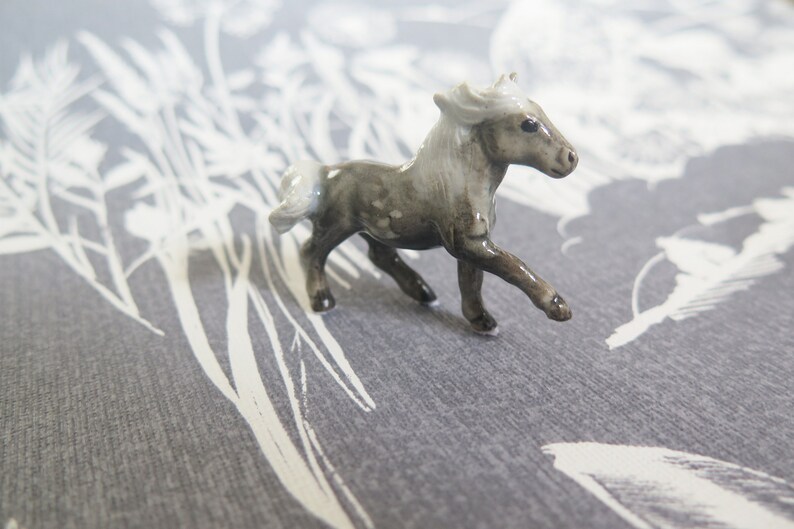 Dapple Grey Pony Horse Minifig Mini Figurine Hand Painted - Etsy