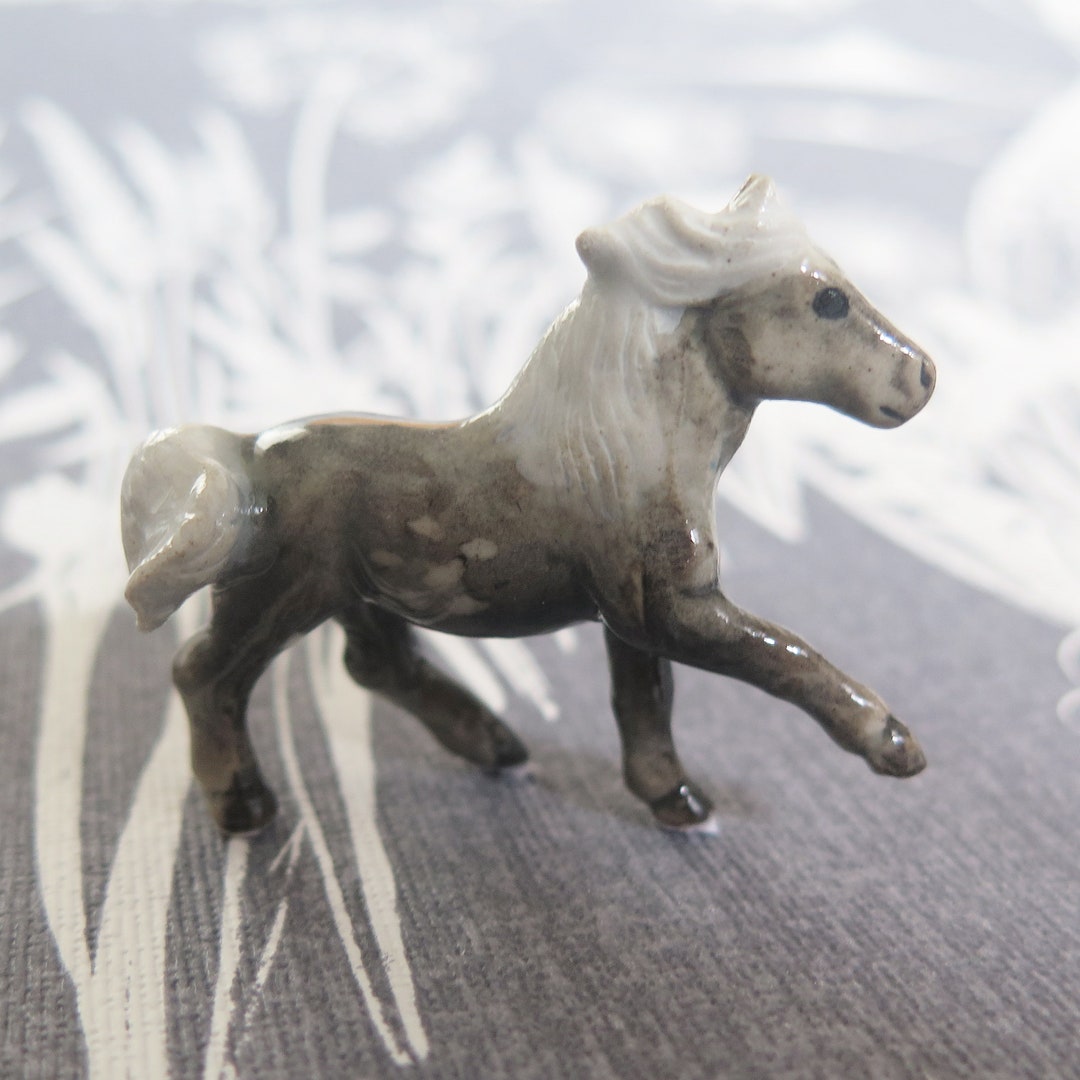 Dapple Grey Pony Horse Minifig Mini Figurine Hand Painted - Etsy
