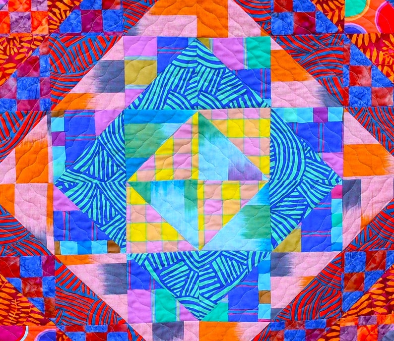 Modern Lap Quilt Kaffe Fassett Wall Hanging Table Topper - Etsy