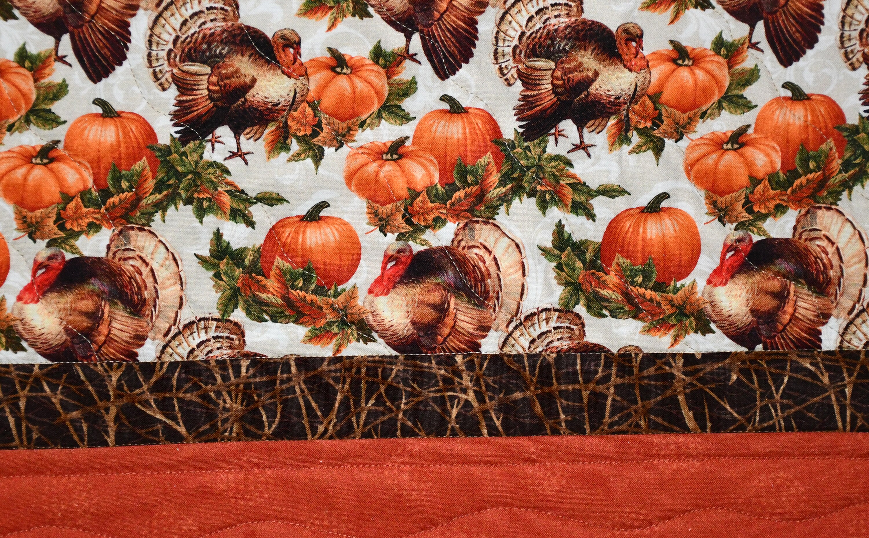 Turkey Table Runner, Pumpkin Patch, Thanksgiving Table Decoration 19 X ...