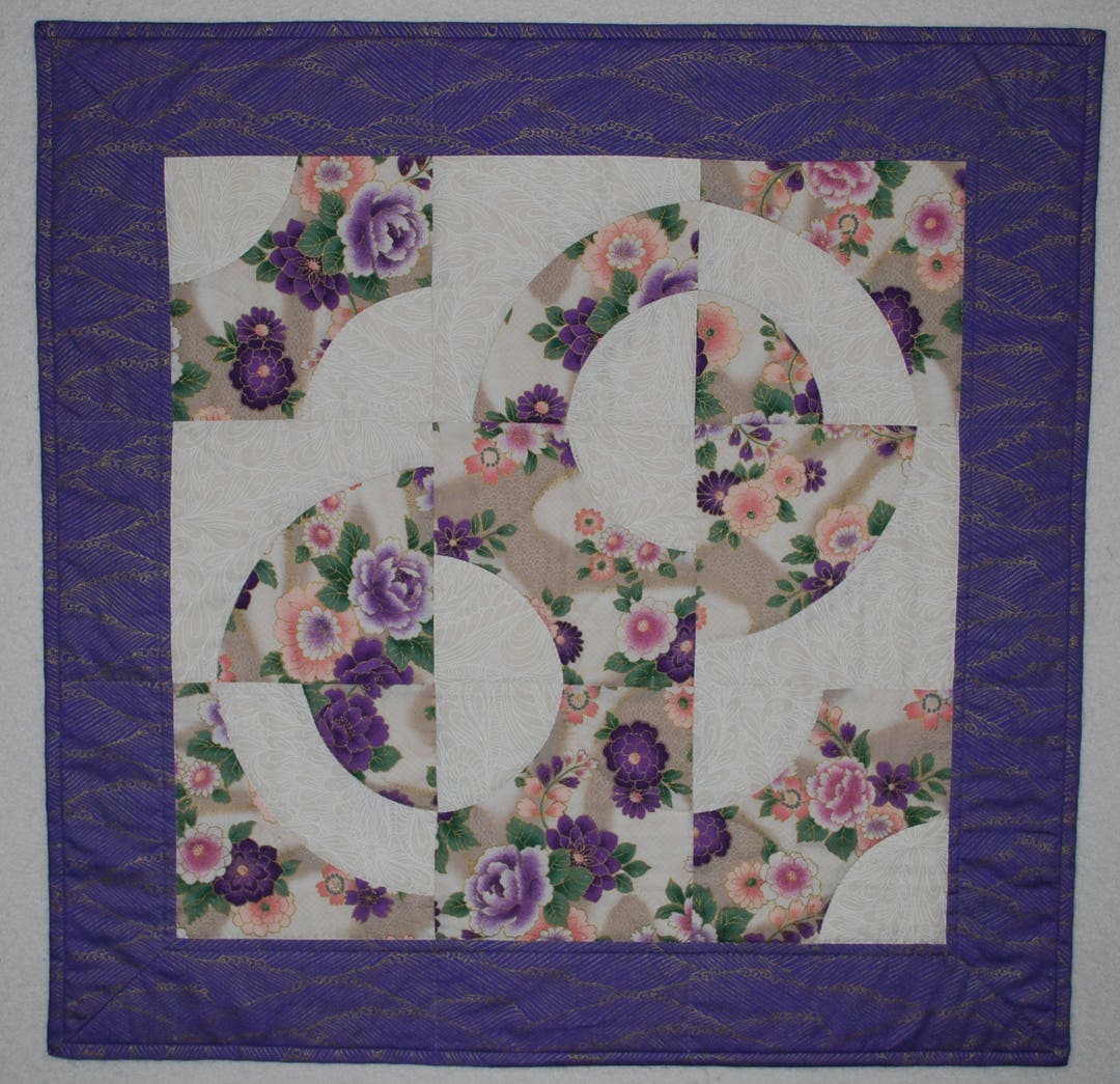 Small Quilted Wall Hanging, Wall Art, Quilted Table Topper, Hand ...