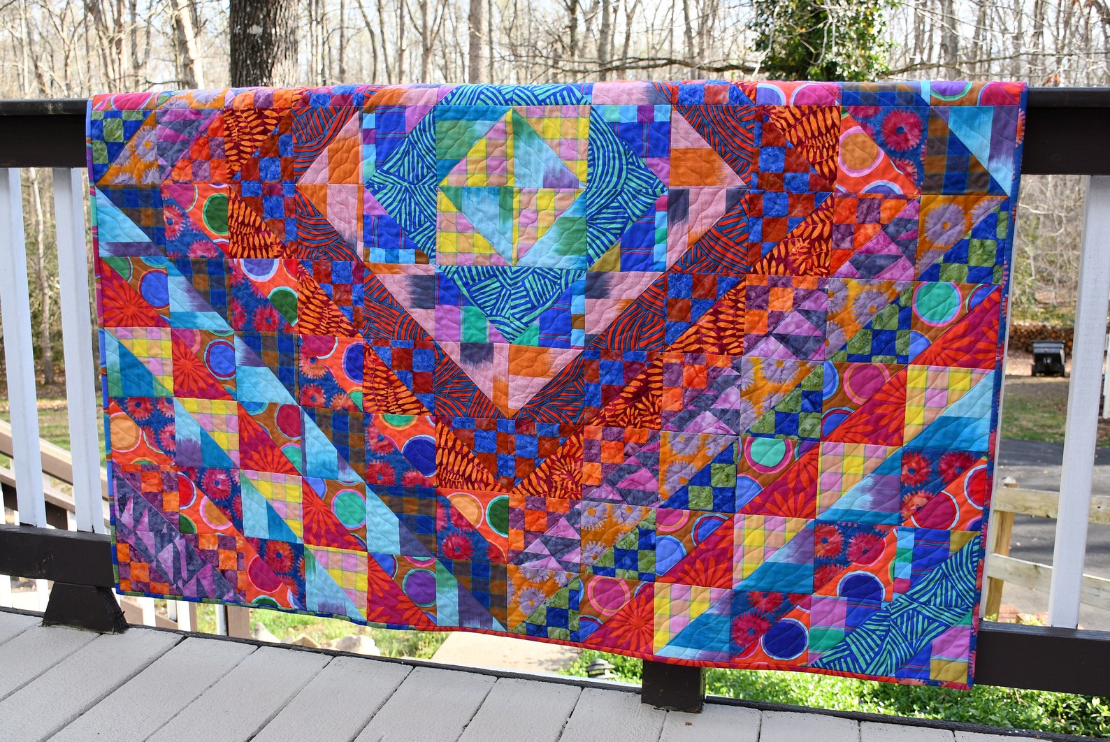 Modern Lap Quilt Kaffe Fassett Wall Hanging Table Topper - Etsy
