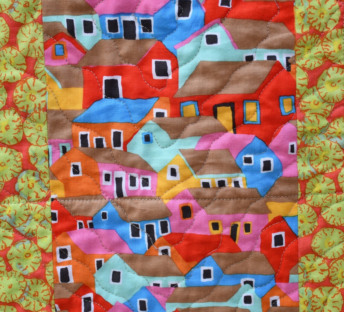Modern Lap Quilt Kaffe Fassett Wall Hanging Table Topper - Etsy