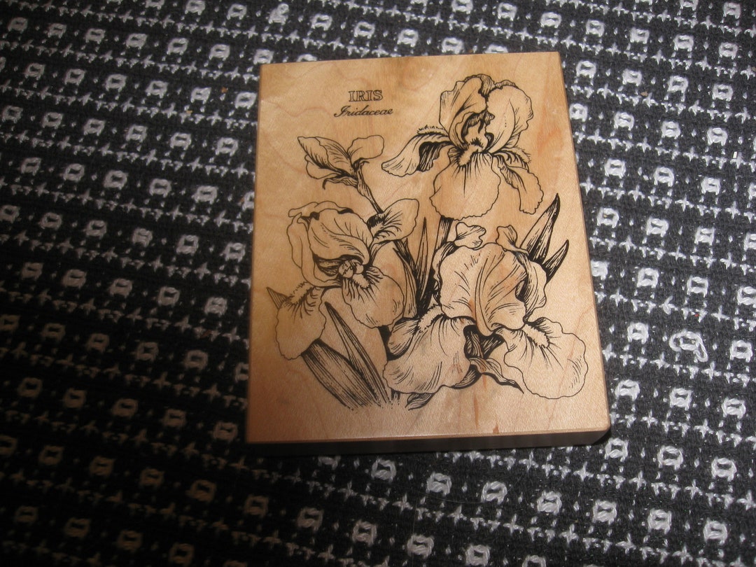 Iris / Iridaceae Wood Mounted Rubber Stamp K-040 / PSX C1992 - Etsy