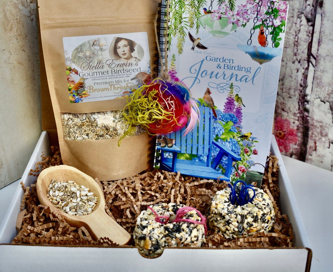 Bird Watching Gift Box With Gourmet Birdseed, Birding Gardening Journal ...