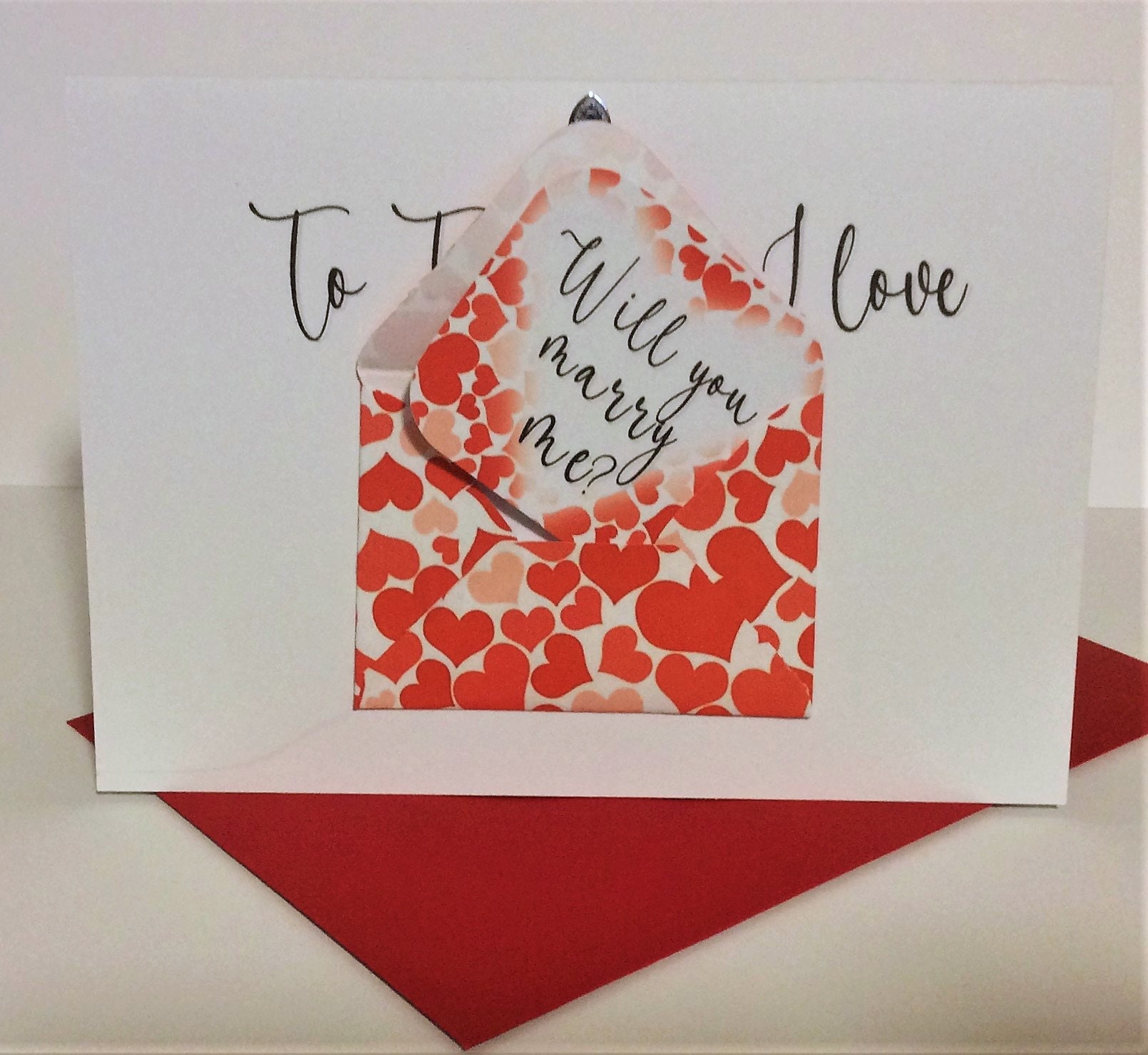 Will you marry me card with secret message | Etsy