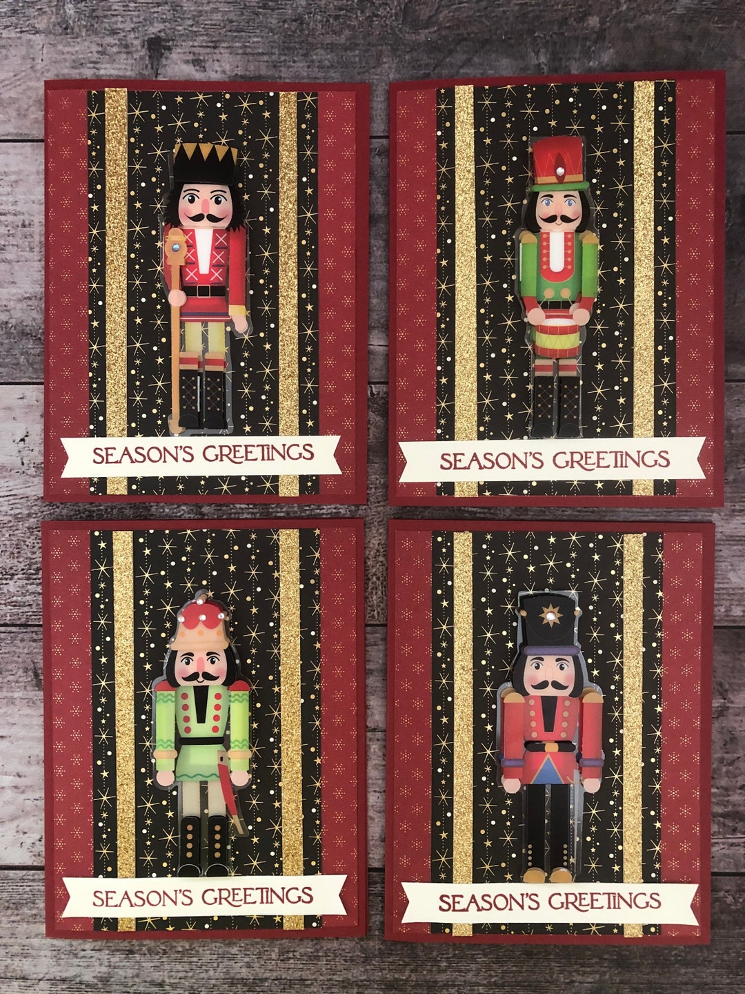 Handmade Cards - Nutcracker Holiday Cards - Set of 4 - Etsy