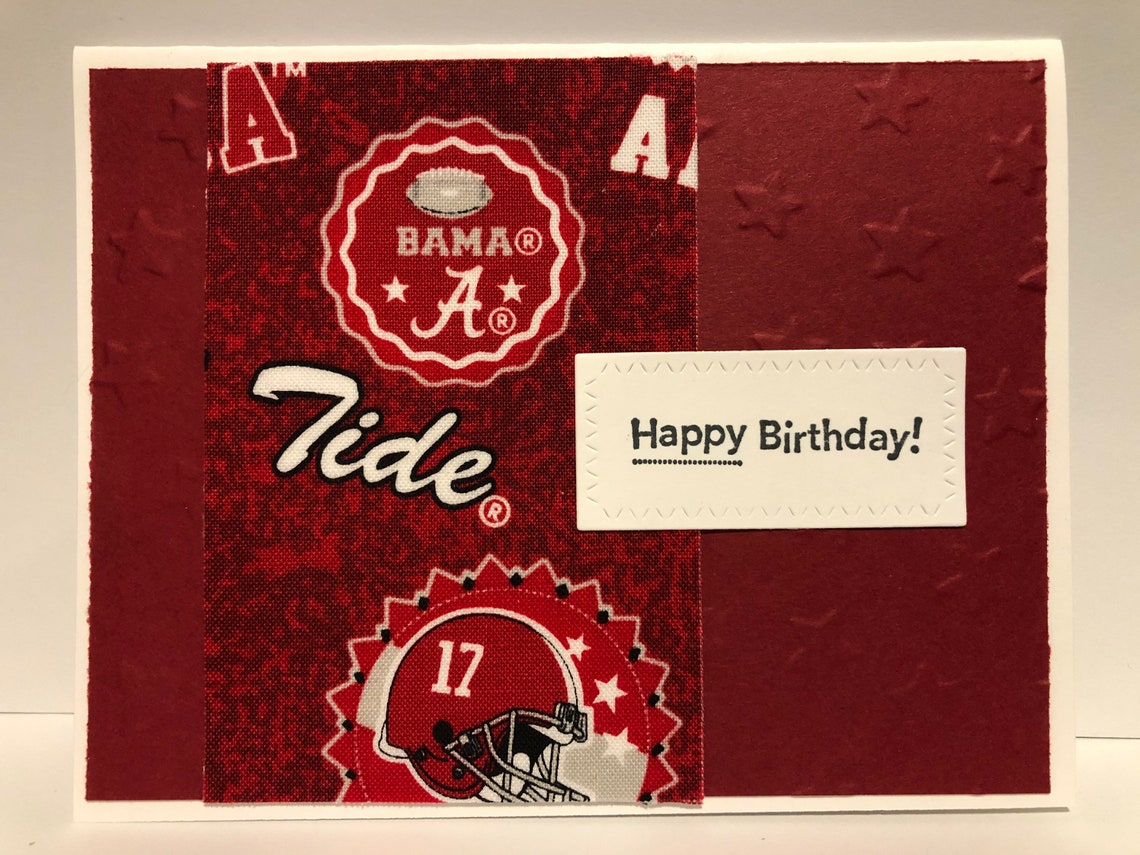 Handmade Birthday Card University of Alabama Crimson Tide | Etsy