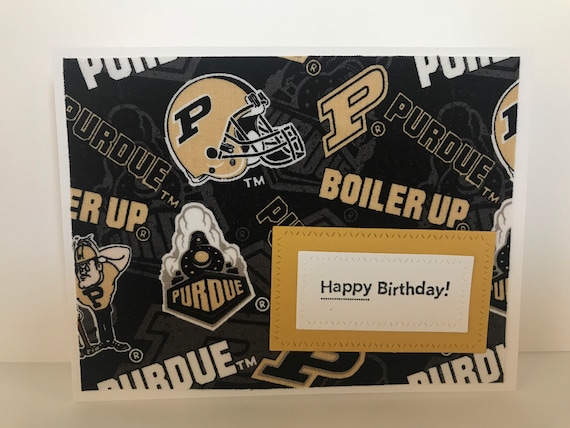 Handmade Birthday Card Purdue Boilermakers Football | Etsy