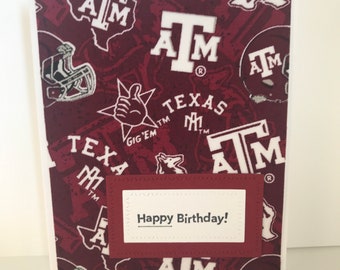 Texas A&m Birthday Card - Etsy