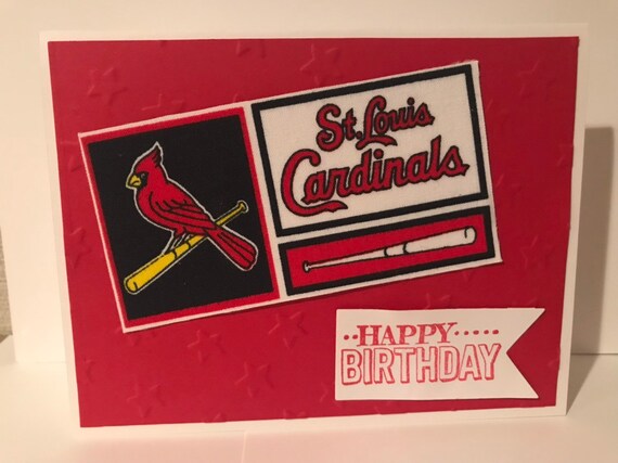 Handmade Birthday Card St. Louis Cardinals Baseball Team | Etsy