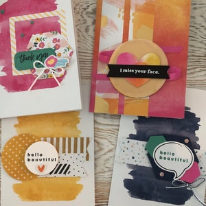 Handmade Card Kit - Hello Beautiful - Etsy