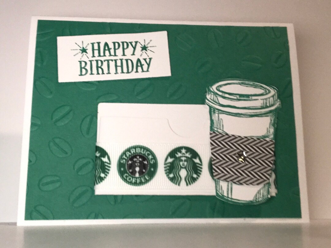 Handmade Card - Starbucks - Gift Card Holder - Etsy