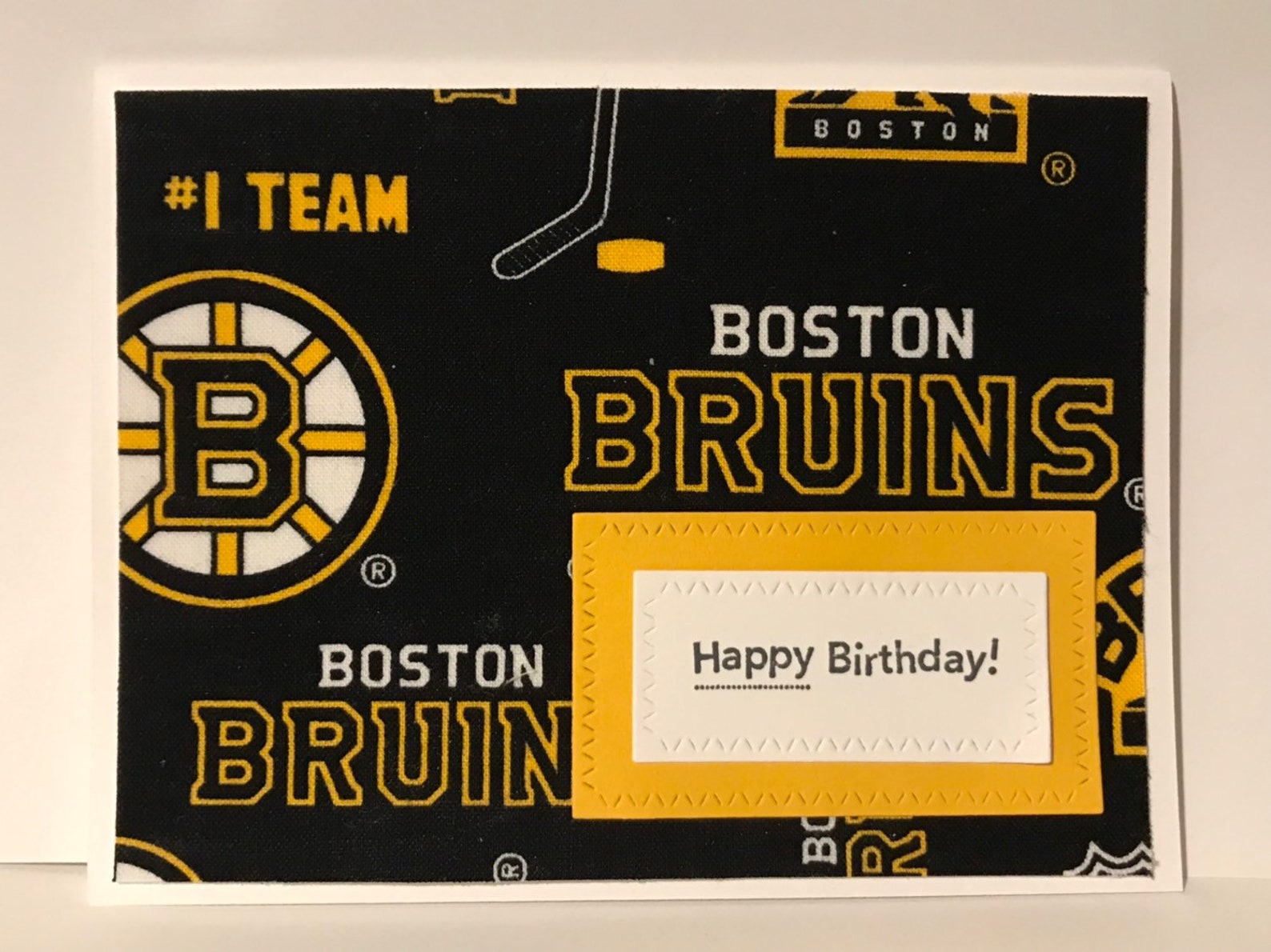 Handmade Birthday Card Boston Bruins Hockey Team - Etsy