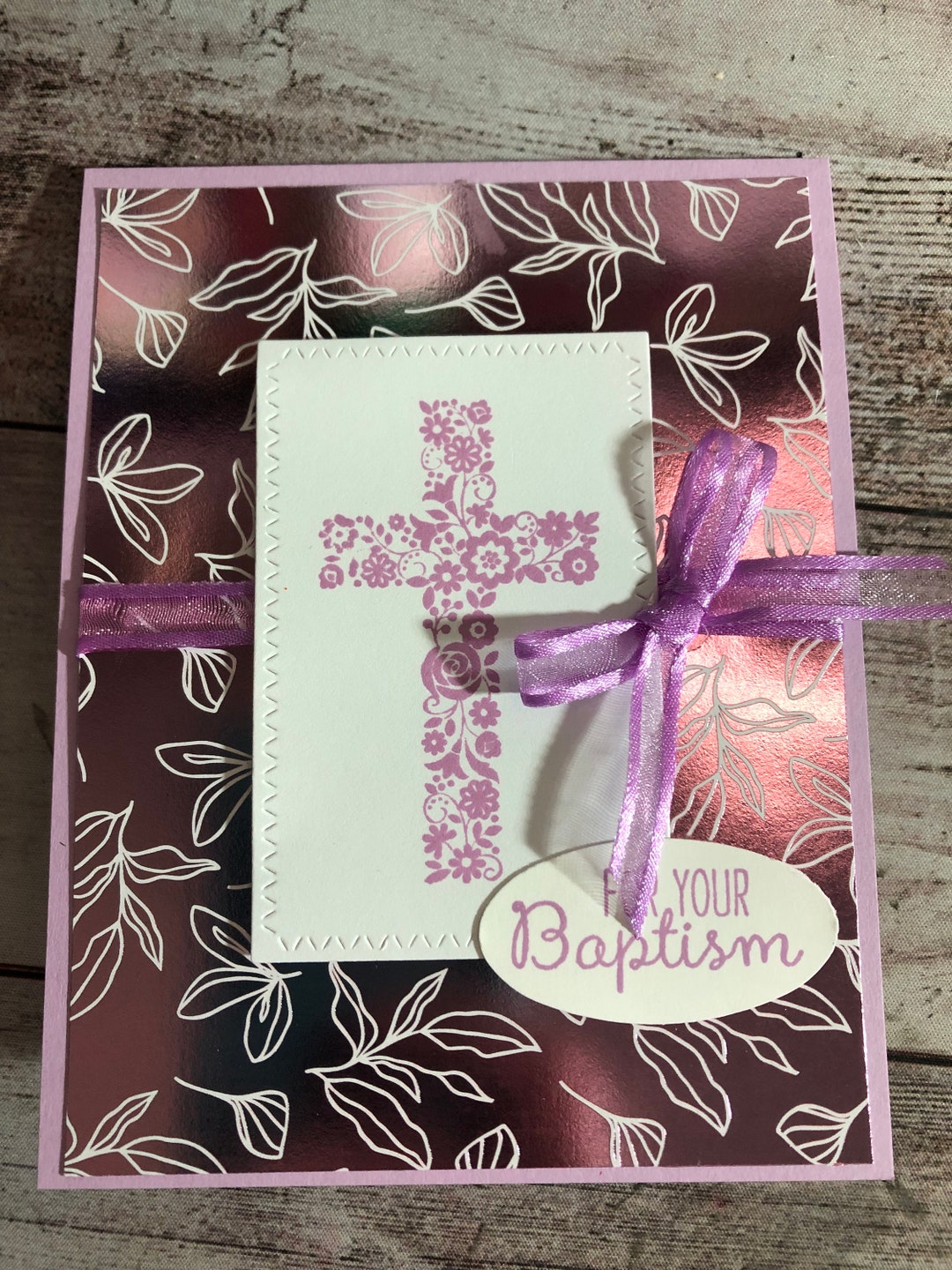 Handmade Baptism Card - Etsy