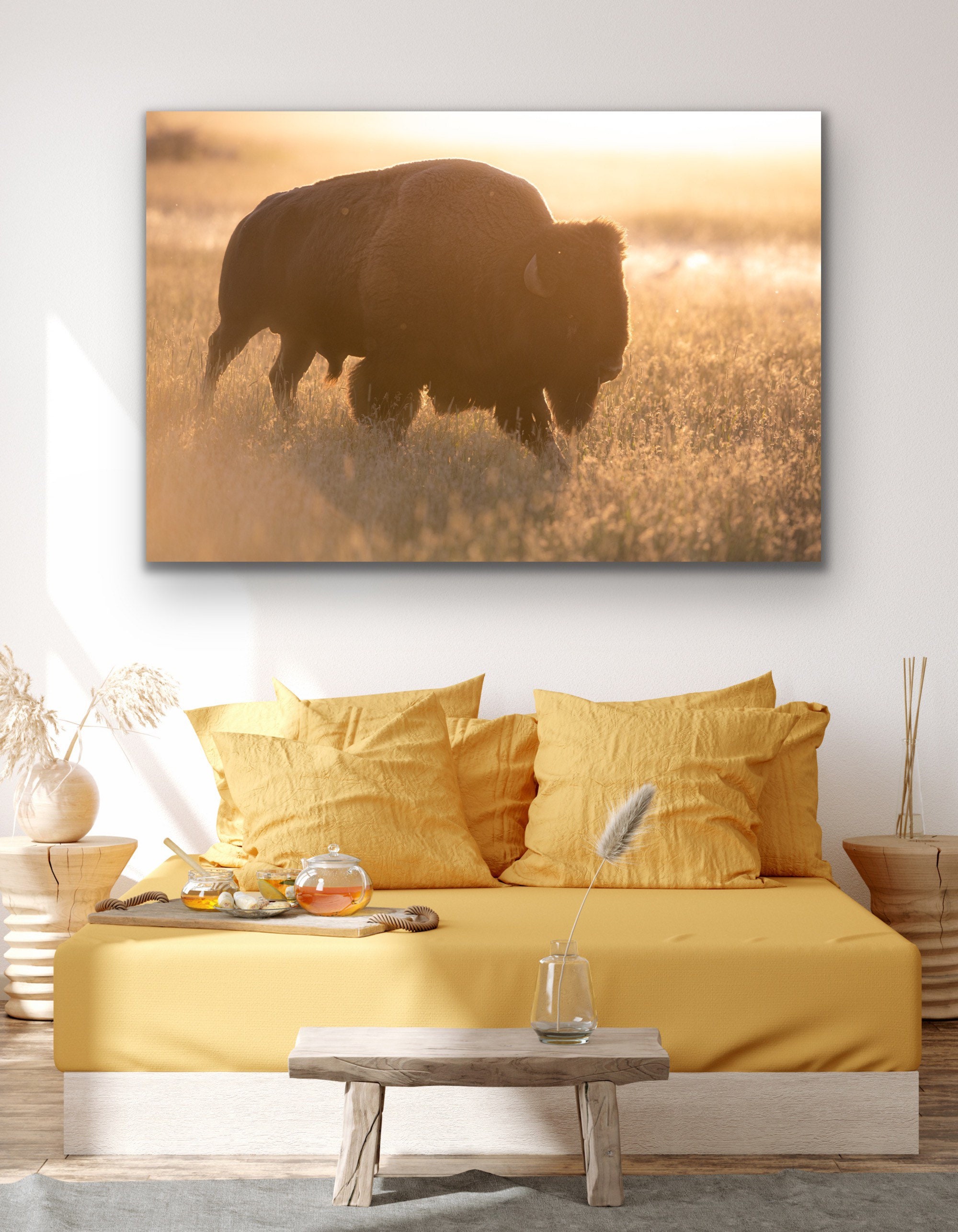 Bull Bison at Sunset Giclee Prints - Etsy