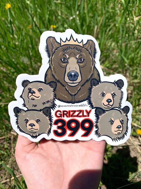 Grizzly 399 Color Vinyl Sticker - Etsy