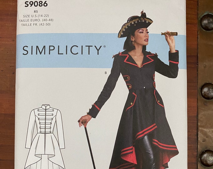 Simplicity S9086 Costume Sewing Pattern UNCUT Misses' Pirate Steampunk ...