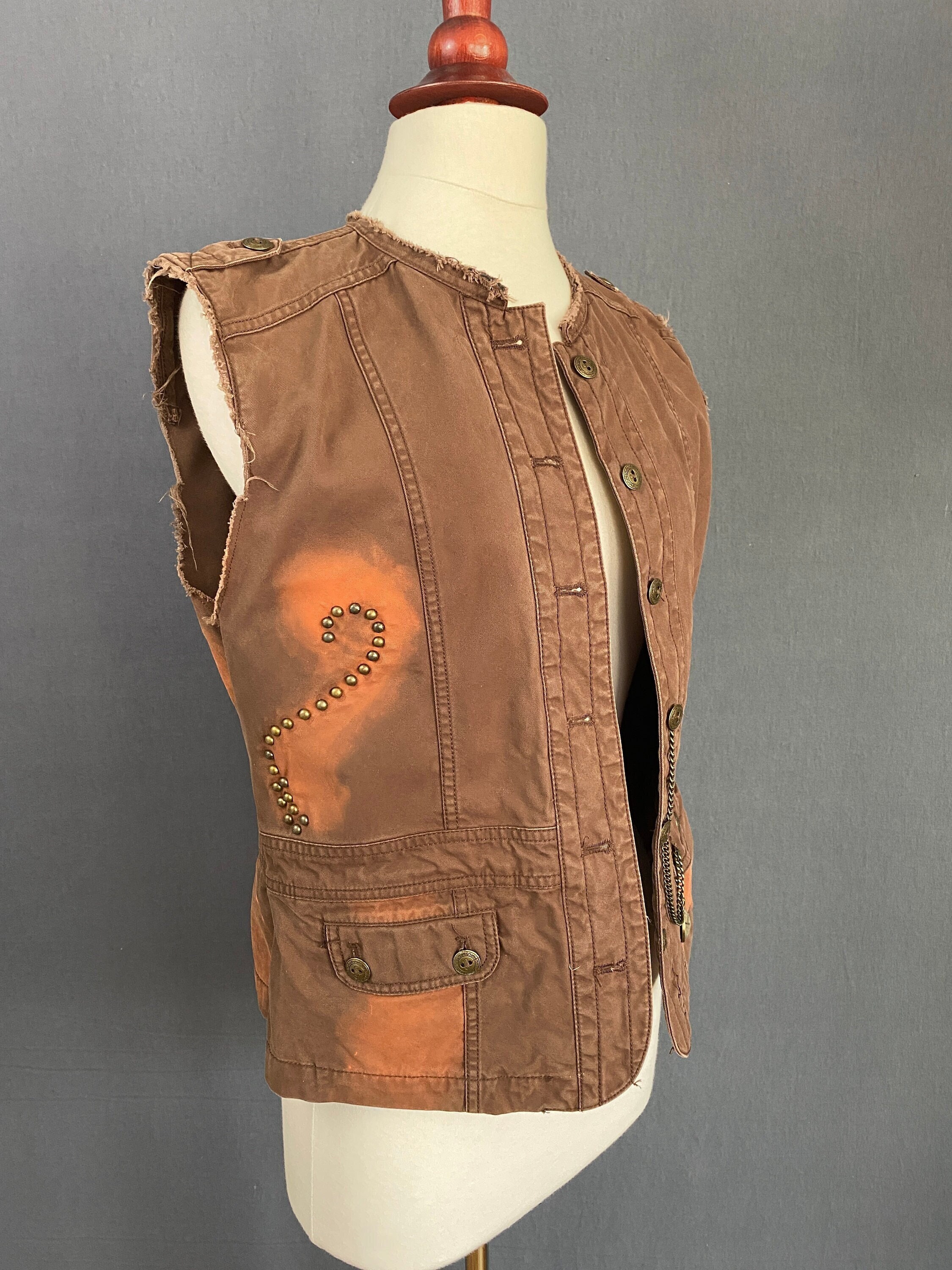 Steampunk Vest W/ Octopus Tentacles in Bleach - Steampunk Waistcoat ...