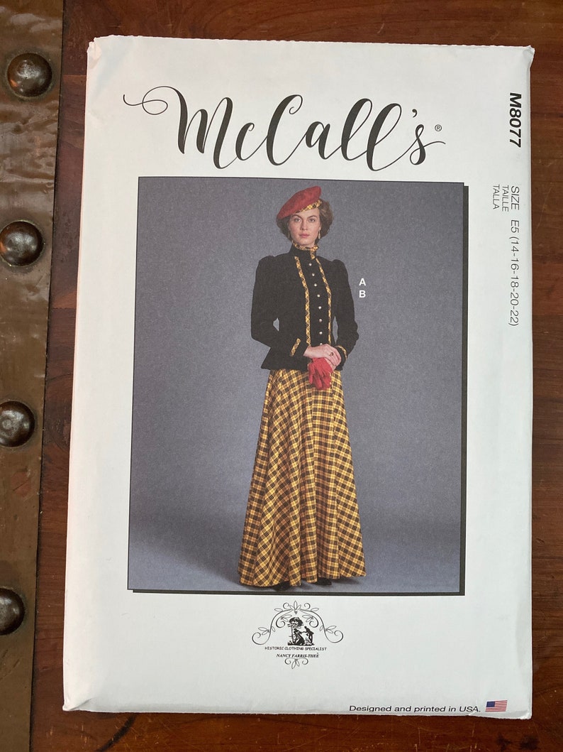 Mccall's M8077 Costumes Sewing Pattern UNCUT Misses' Historical Jacket ...
