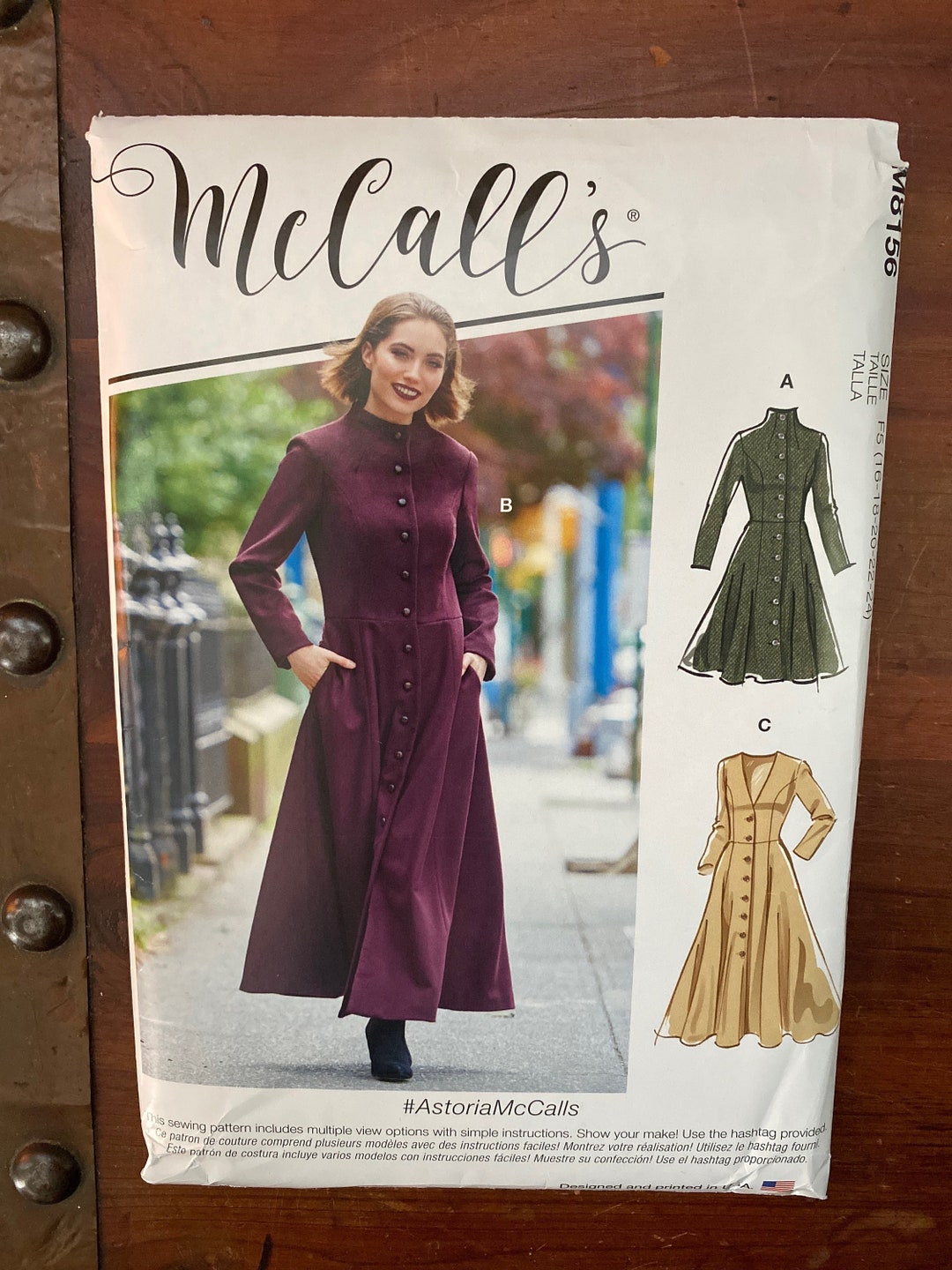 Mccall's M8156 Costumes Sewing Pattern UNCUT Misses' Coat - Steampunk ...