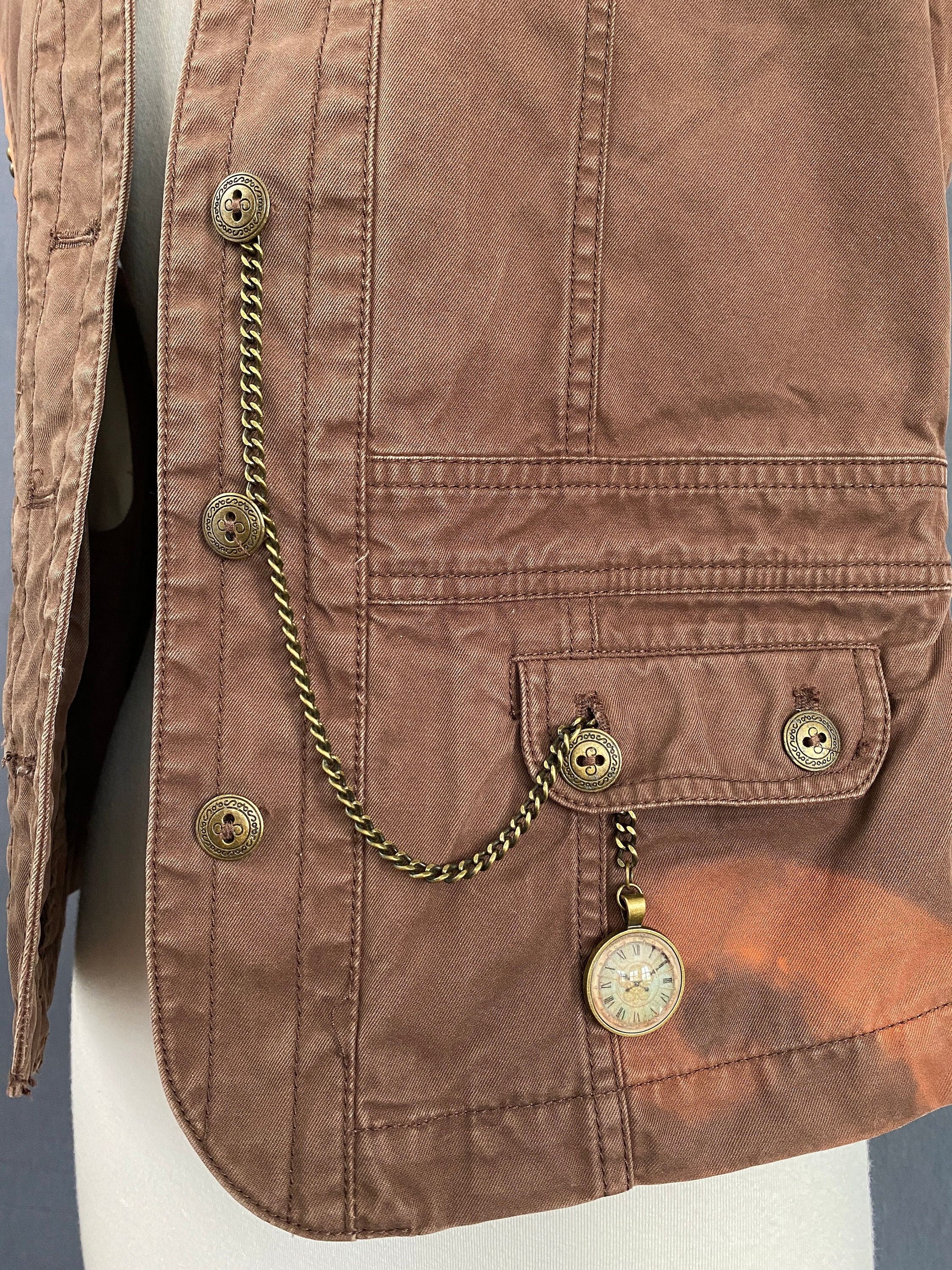 Steampunk Vest W/ Octopus Tentacles in Bleach - Steampunk Waistcoat ...