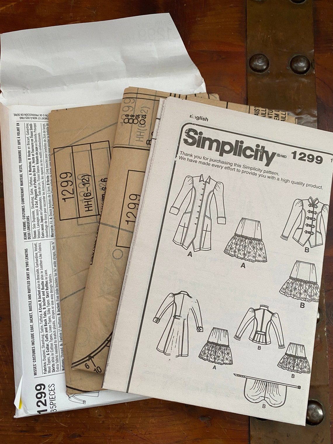 Simplicity 1299 Costume Sewing Pattern UNCUT Steampunk Dress Jacket ...