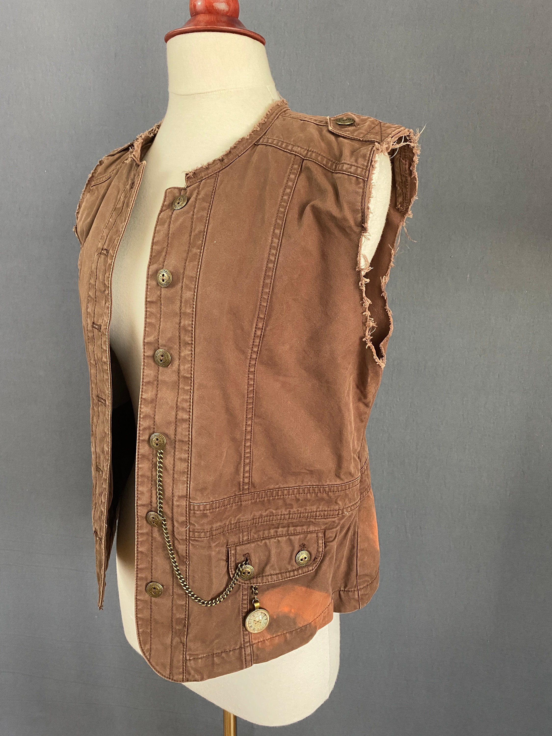 Steampunk Vest W/ Octopus Tentacles in Bleach - Steampunk Waistcoat ...