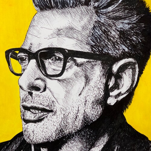 Jeff Goldblum Print 4 X 6 Portrait Art Wall Crayon - Etsy