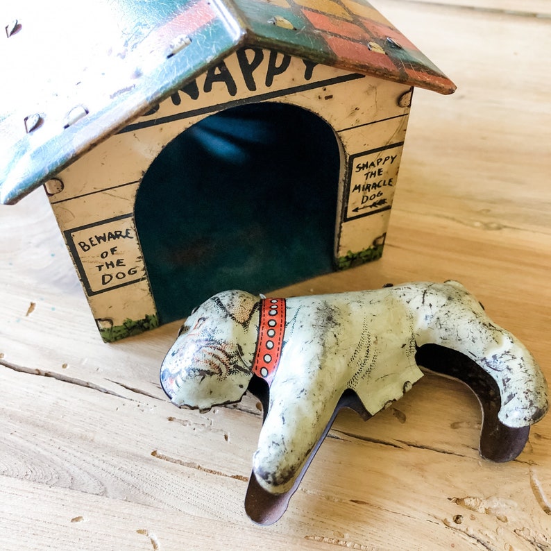 Marx Tin Toy - Snappy the Dog With Doghouse - Etsy