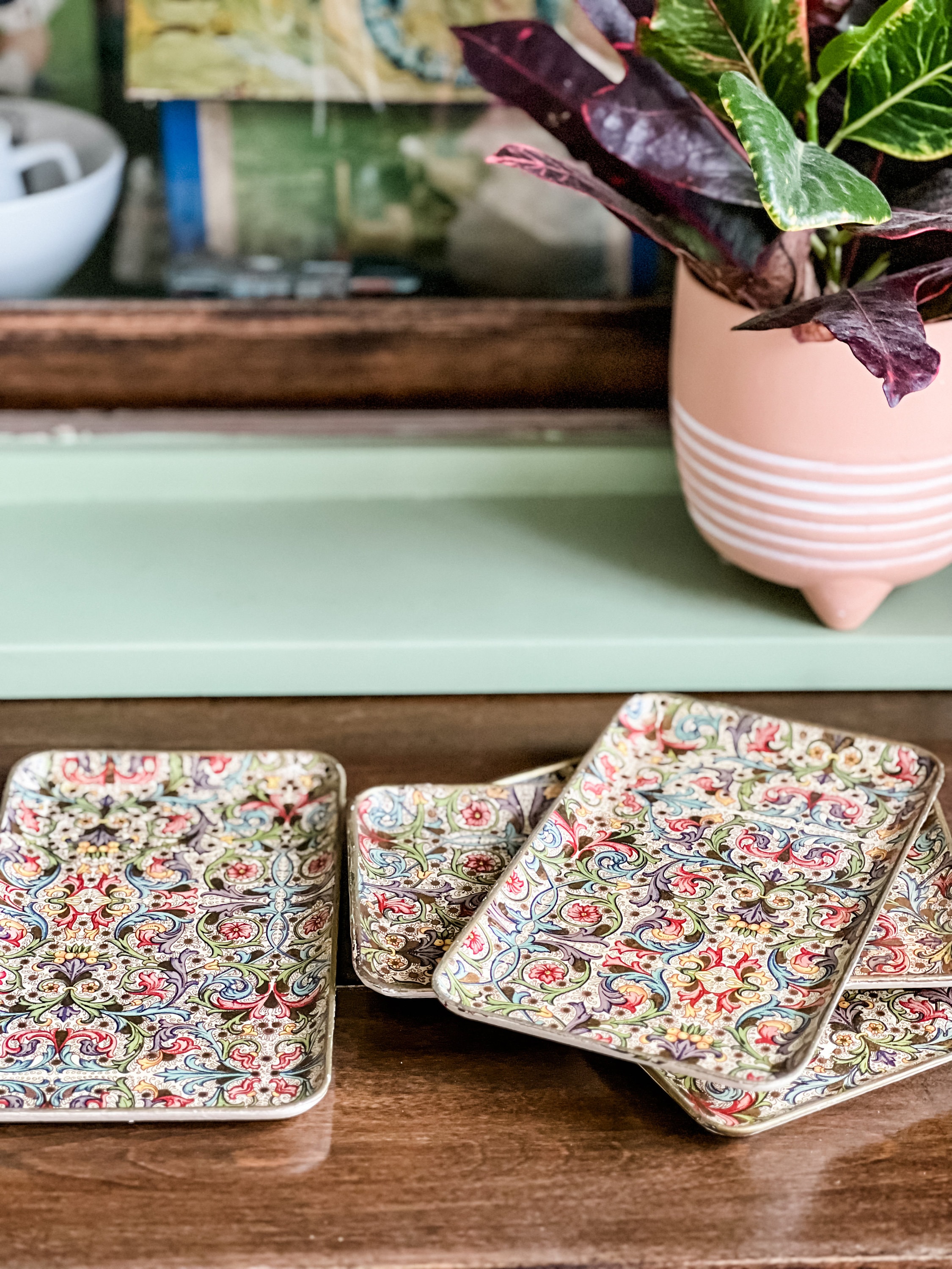 Vintage Japanese Paper Mache Snack / Appetizer Trays - Etsy