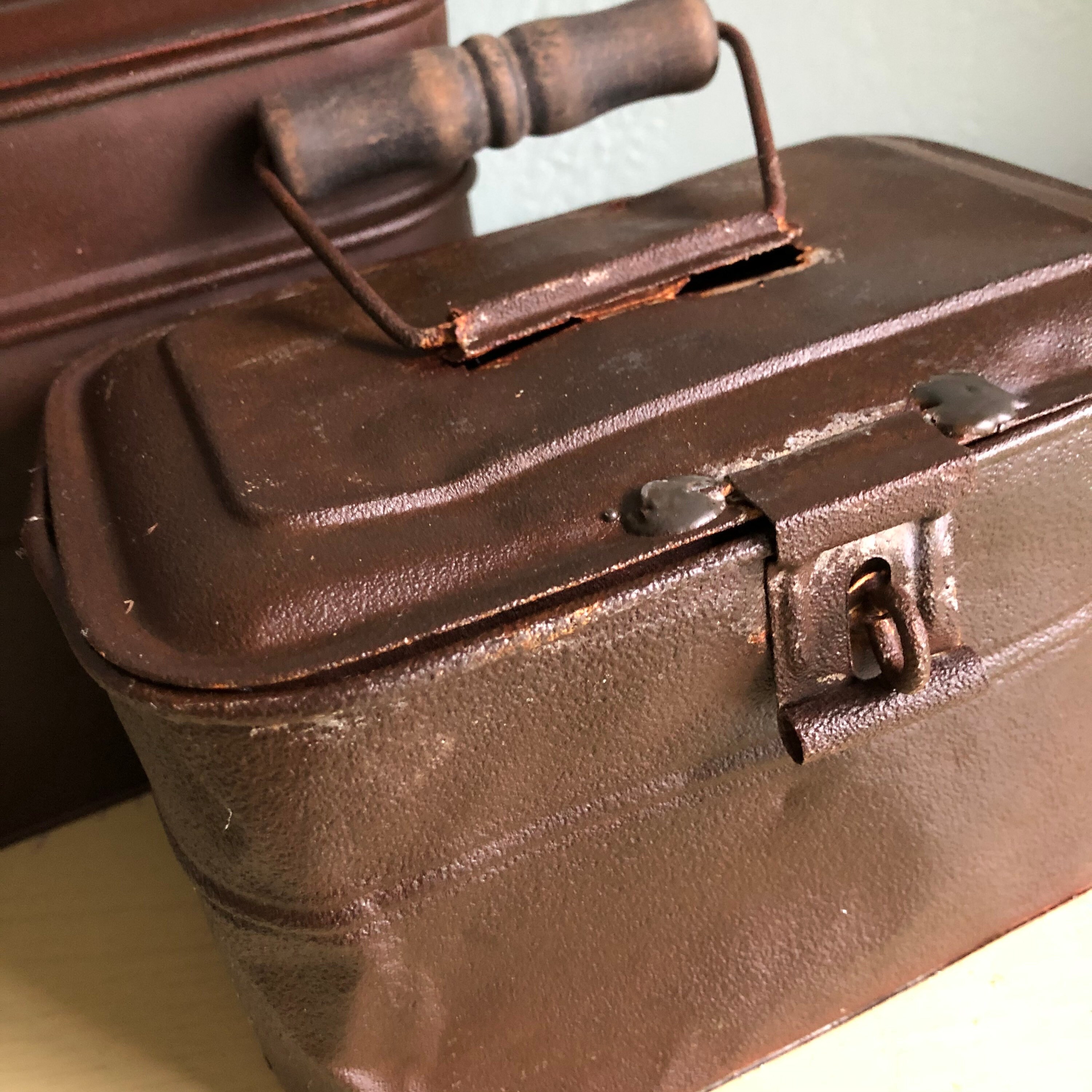 Set of 2 Antique Lunch Pails / Lunch Box / Primitive / Farmhouse - Etsy