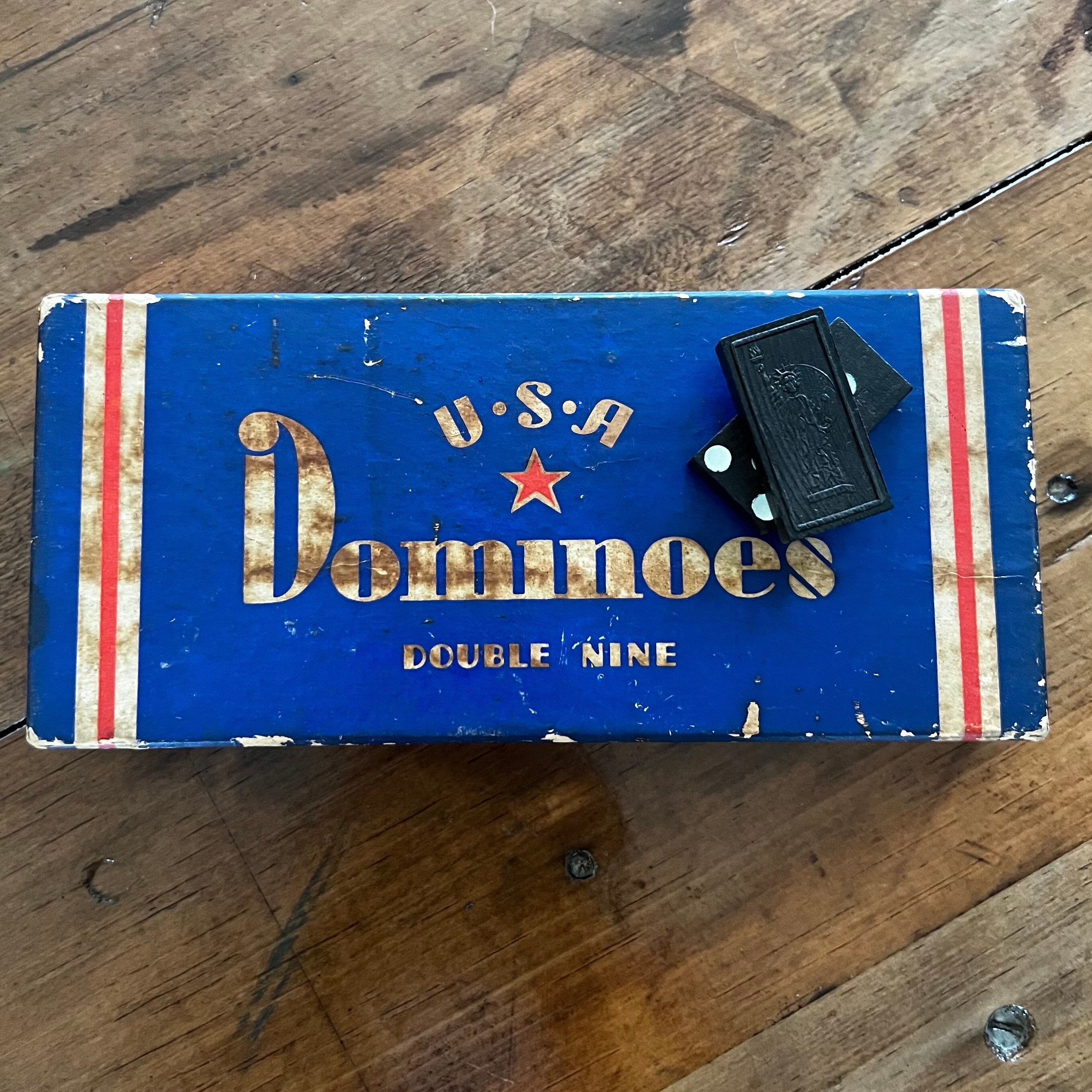 Set of Vintage U.S.A. 9 Dominoes 1940s - Etsy