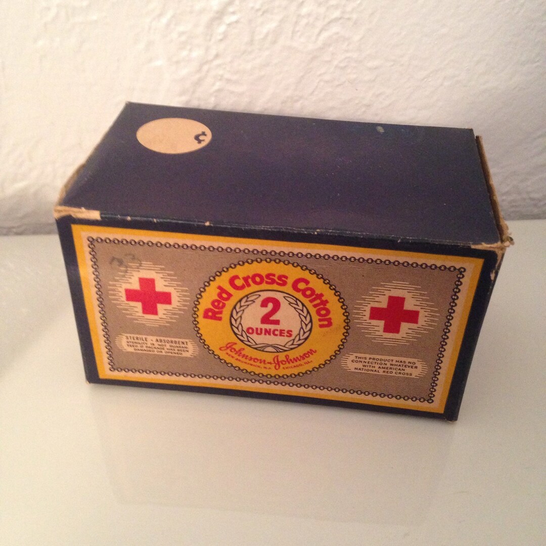 Red Cross Cotton First Aid Advertising for Powder Room - Etsy