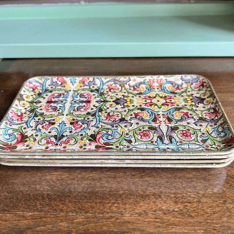 Vintage Japanese Paper Mache Snack / Appetizer Trays - Etsy