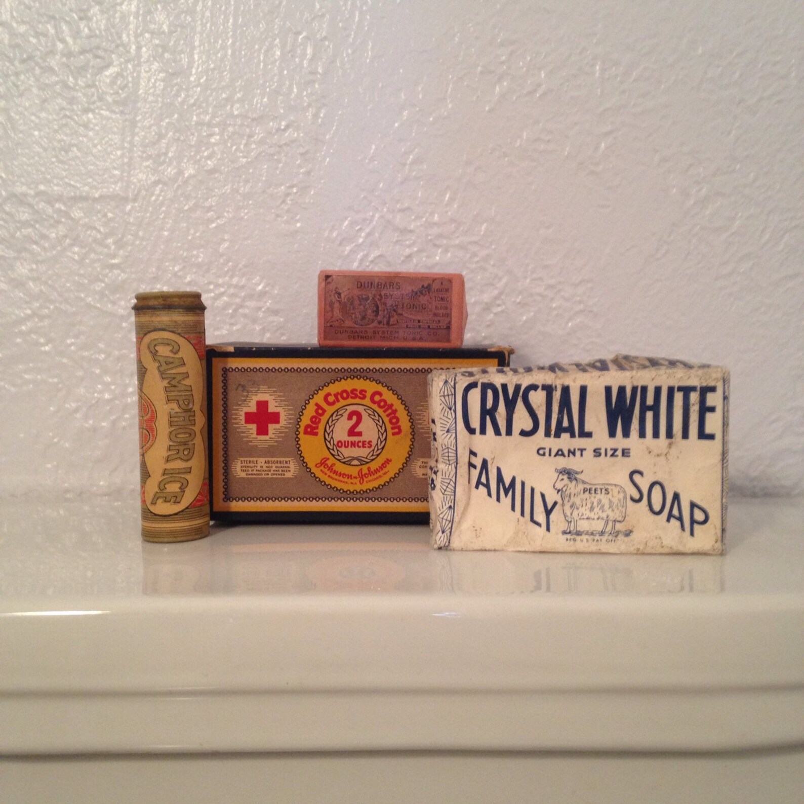 Red Cross Cotton First Aid Advertising for Powder Room - Etsy
