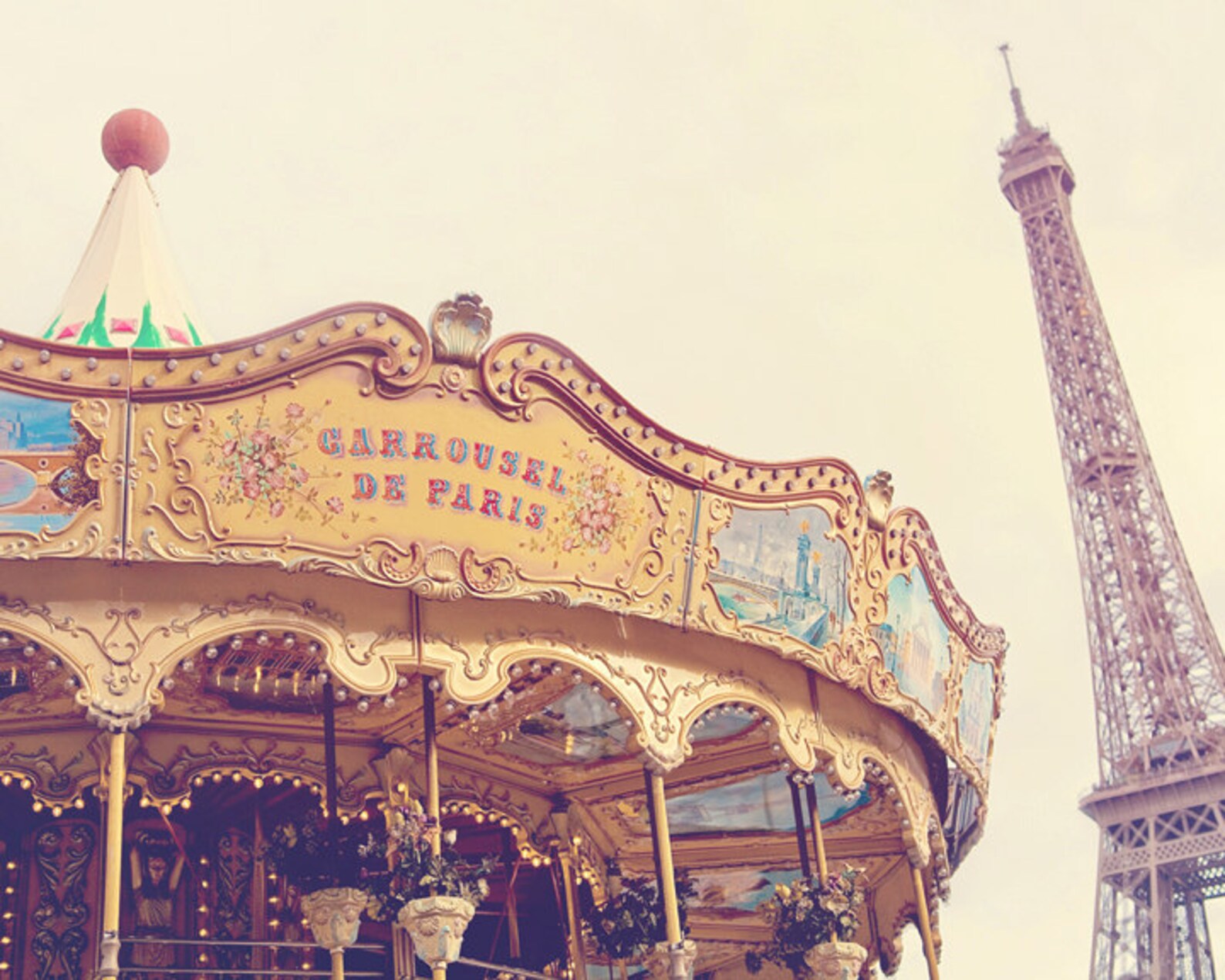 Paris Carousel Photography, Eiffel Tower, Paris Decor, Europe ...