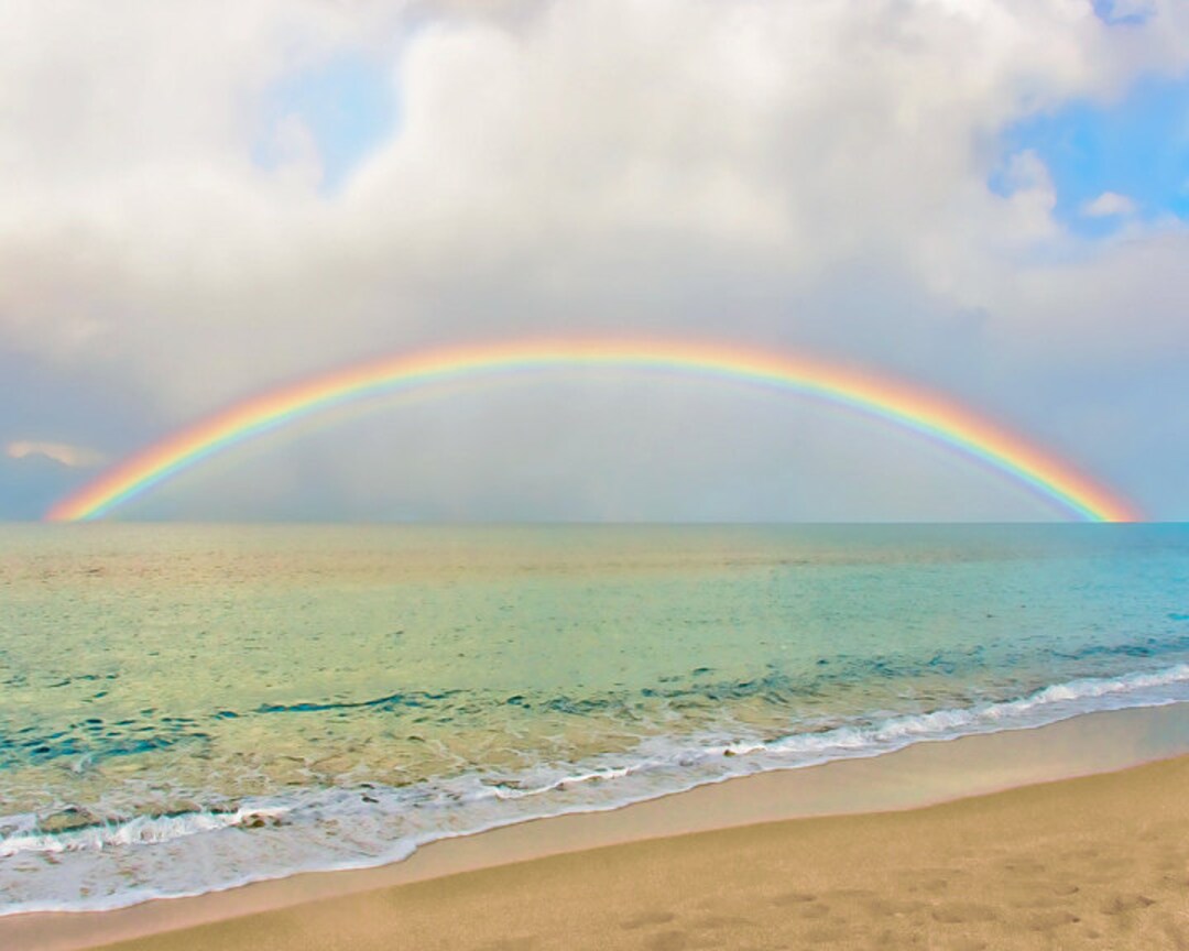 Rainbow Ocean Photography - Travel, Dreamy, Wall Art - "just for Us" - Etsy