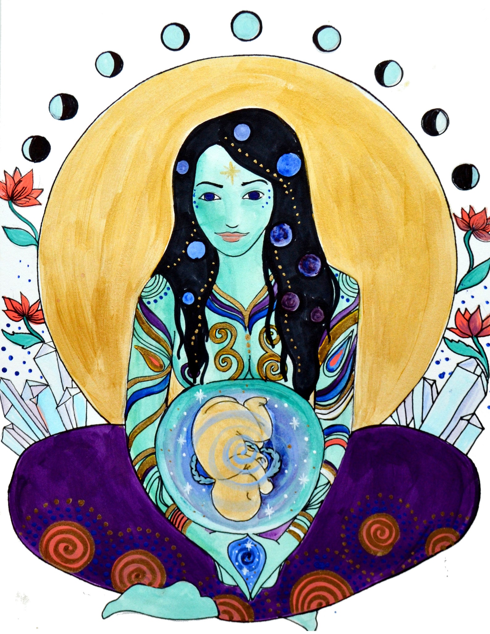 DIGITAL galaxy Print/poster /birth Art/ Pregnancy - Etsy