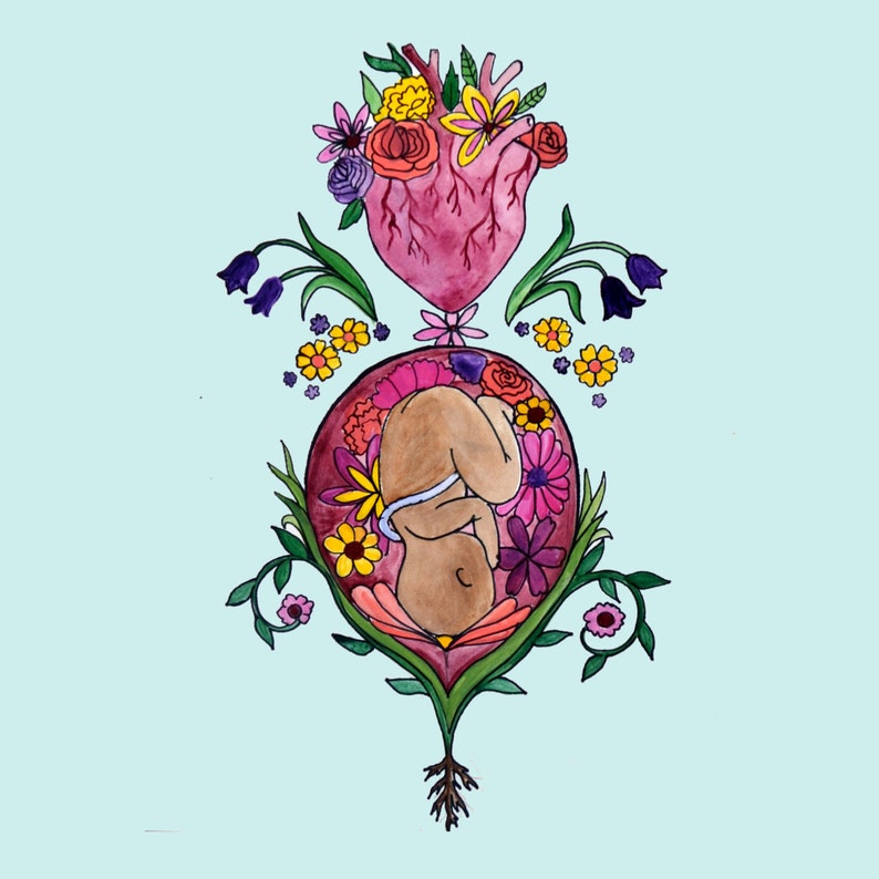 DIGITAL alive Print/poster /birth Art/ Pregnancy - Etsy